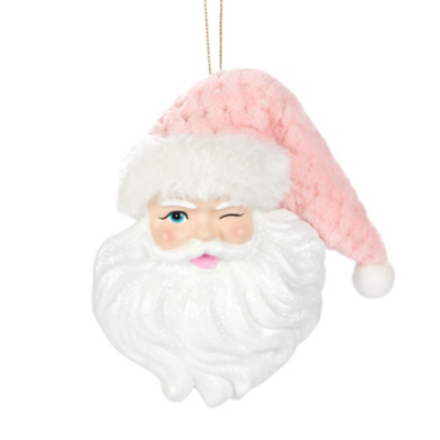 Pink & White Santa Bauble | Christmas | George at ASDA