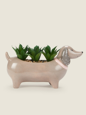 Artificial Succulent in Sausage Dog Pot | Home | George at ASDA