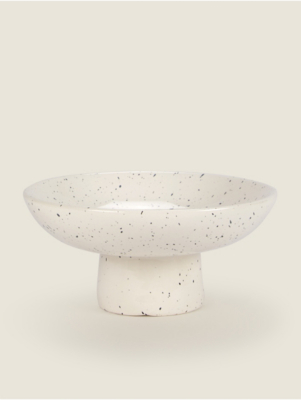 White Medium Ceramic Speckled Bowl | Home | George at ASDA