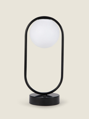 Black Oval Moon Portable Battery Light | Home | George at ASDA