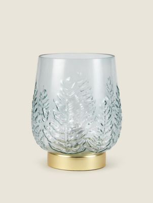 Green Embossed Leaf Portable Battery Light | Home | George at ASDA