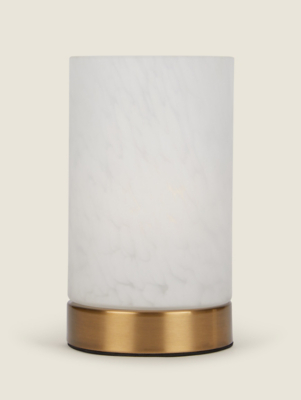 White Tortoiseshell-Effect Portable Battery Lamp | Home | George at ASDA