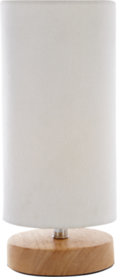 White Faux Linen Cylinder Lamp | Home | George at ASDA