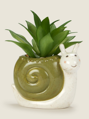 Green Snail Artificial Succulent | Home | George at ASDA