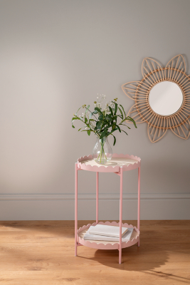 Pink Scallop Side Table | Home | George at ASDA