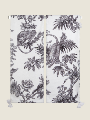 Black & White Monkey Print Guest Towel - Set of 2 | Home | George at ASDA