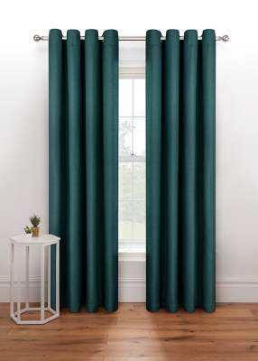 Green Textured Weave Lined Eyelet Curtains | Home | George at ASDA