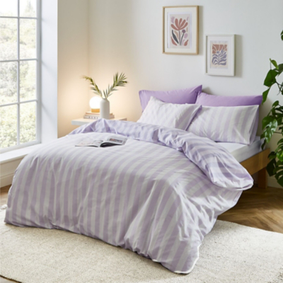 Sassy B Stripe Tease Lilac Duvet Cover Set | Home | George at ASDA