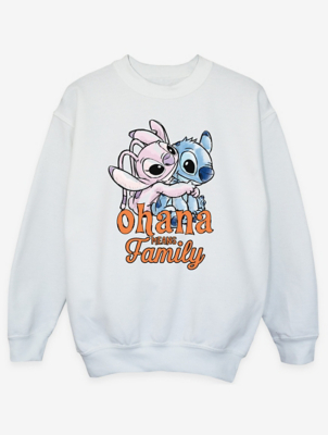 NW2 Disney Lilo & Stitch Ohana Family Kids White Sweatshirt | Kids ...