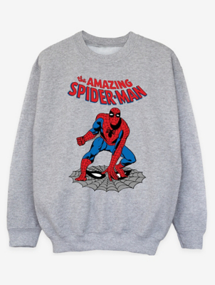 NW2 Marvel Universe Spider-Man Kids Grey Sweatshirt | Kids | George at ASDA