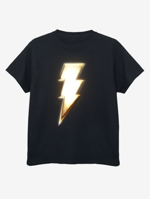 NW2 DC Comics Shazam Bolt Logo Kids Black T-Shirt | Kids | George at ASDA