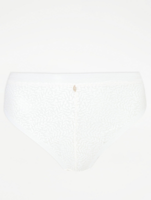 Entice Ivory High Waisted Brazilian Knickers | Women | George at ASDA