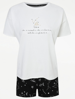Libra Star Sign Short Pyjamas | Women | George at ASDA