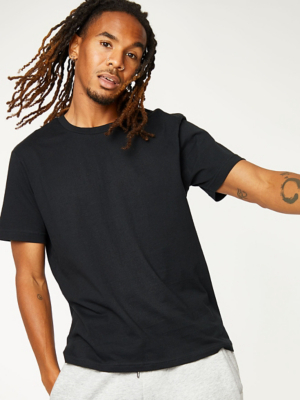 Black Slim Fit Jersey T-Shirt | Men | George at ASDA