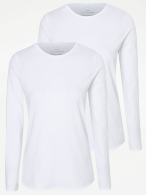 White Long Sleeve Tops 2 Pack | Women | George at ASDA