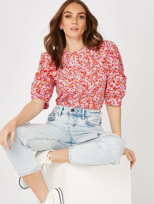 Pink Floral Princess Sleeve Top | Women | George at ASDA