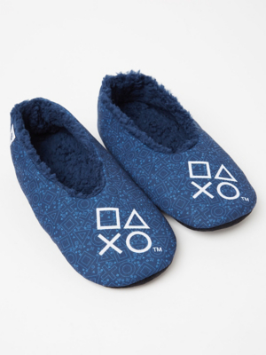 Blue PlayStation Logo Print Slipper Socks | Men | George at ASDA