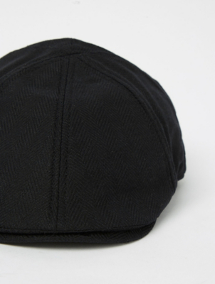 Black Herringbone Flat Cap | Men | George at ASDA