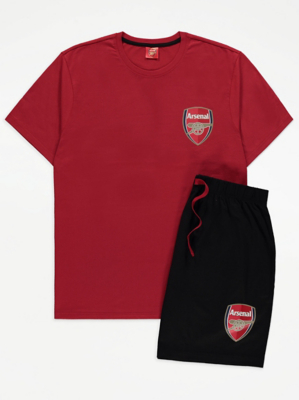 Arsenal Short Jersey Red Pyjamas | Men | George at ASDA