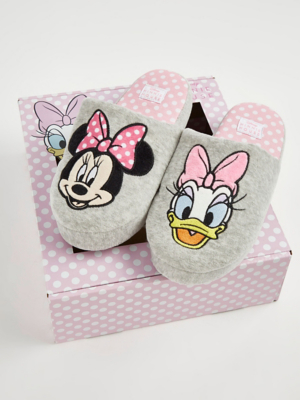 Disney Minnie Mouse Mule Slippers Gift Box | Lingerie | George at ASDA