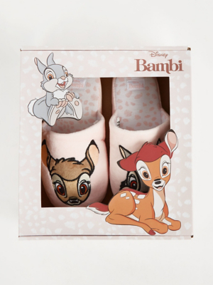 Disney Bambi Pink Mule Slippers Gift Box | Women | George at ASDA