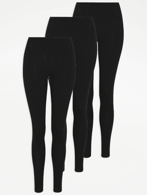 Black Full Length Leggings 3 Pack | Women | George at ASDA