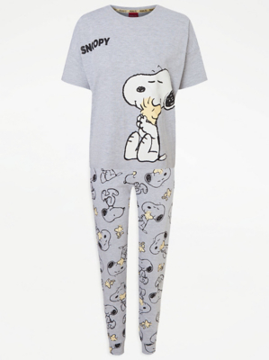 Peanuts Snoopy Grey Marl Pyjamas | Women | George at ASDA