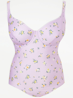 Black Zip Front Active Swimsuit | Women | George at ASDA