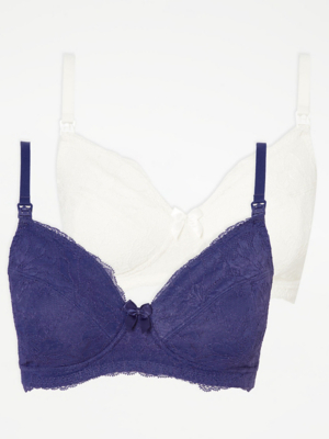 Lace Non Wired Nursing Bras 2 Pack | Women | George at ASDA