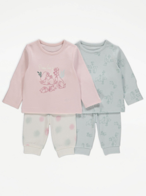 Disney Lady and the Tramp Pink Pyjamas 2 Pack | Baby | George at ASDA
