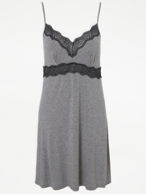 Grey Chemise Nightdress | Women | George at ASDA
