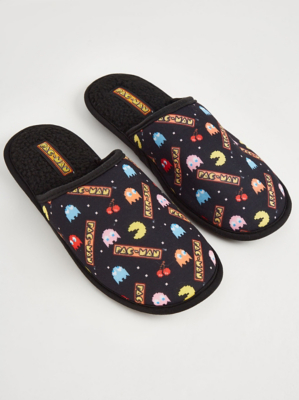 Pac-Man Black Mule Slippers | Men | George at ASDA