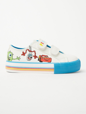 Disney Pixar White Contrast Trim Trainers | Kids | George at ASDA