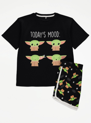 Star Wars Mandalorian Baby Grogu™ Black Short Pyjamas | Kids | George ...