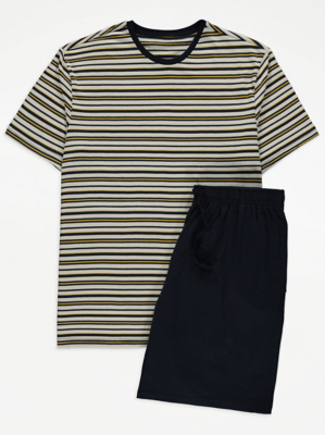 Navy Striped Short Pyjamas | Men | George at ASDA