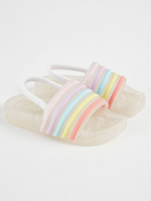 Rainbow Stripe Light Up Sliders | Kids | George at ASDA