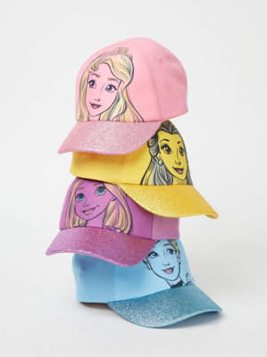 Disney Princess Glittery Caps 4 Pack | Kids | George at ASDA