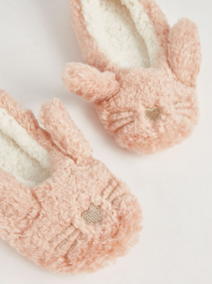 Pink Bunny Furry Slippers | Women | George at ASDA