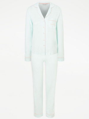 Mint Green Long Sleeve Pyjamas | Women | George at ASDA
