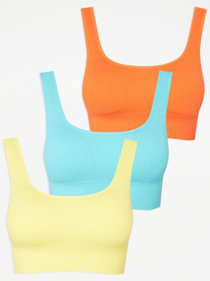 Ribbed Comfort Bras 3 Pack | Women | George at ASDA