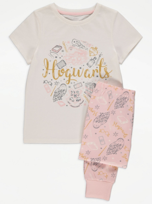 Harry Potter Pure Cotton Hogwarts Print Pyjamas | Kids | George at ASDA
