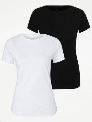 Crew Neck T-Shirts 2 Pack | Women | George at ASDA