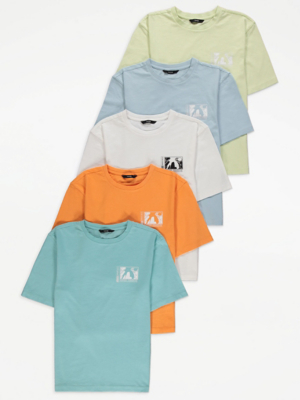 Worldwide Slogan T-Shirts 5 Pack | Kids | George at ASDA