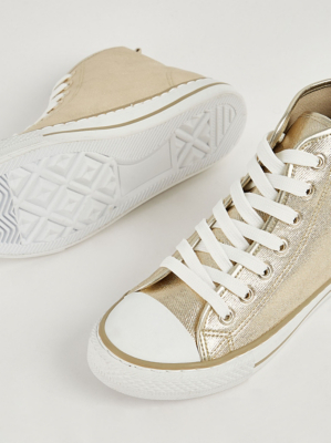 Gold Metallic High Top Trainers | Women | George at ASDA