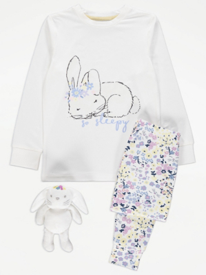 Bunny Soft Toy and Pyjamas Gift Set | Kids | George at ASDA