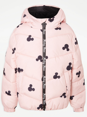 Disney Mickey Mouse Pink Padded Coat | Kids | George at ASDA