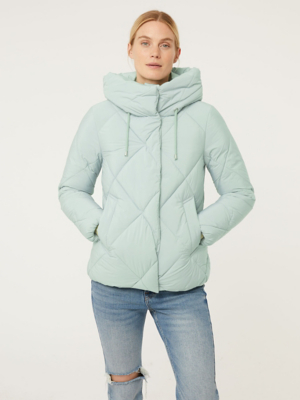 Light Green Diamond Quilted Coat | Sale & Offers | George at ASDA