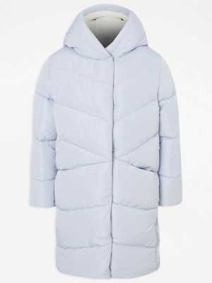 Light Blue Padded Longline Coat | Kids | George at ASDA