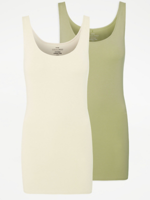 Fitted Longline Vest Tops 2 Pack | Women | George at ASDA