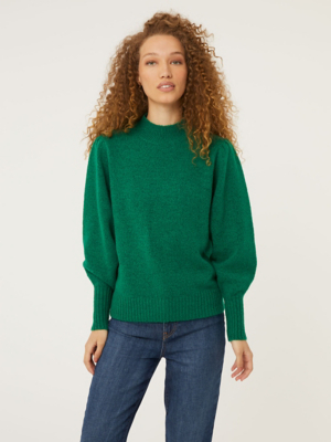 Green Woven Funnel Neck Jumper | Women | George at ASDA